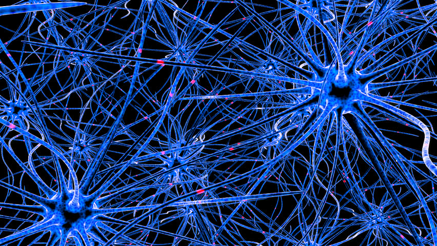 Neuron Network. Neuron Structure Sending Electric Impulses And ...