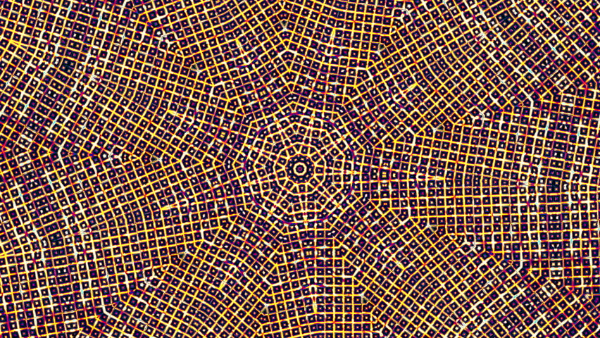 Abstract Retro Style Mosaic Animation With Illuminated Circles. Amazing ...