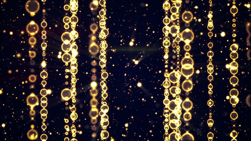 Gold Beads Waving. Seamless Loop Abstract Background Stock Footage ...