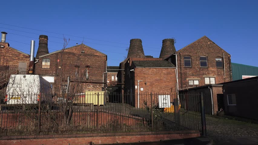 Architecture Old Victorian Factory Potbank Bottle Kiln Skyline At ...