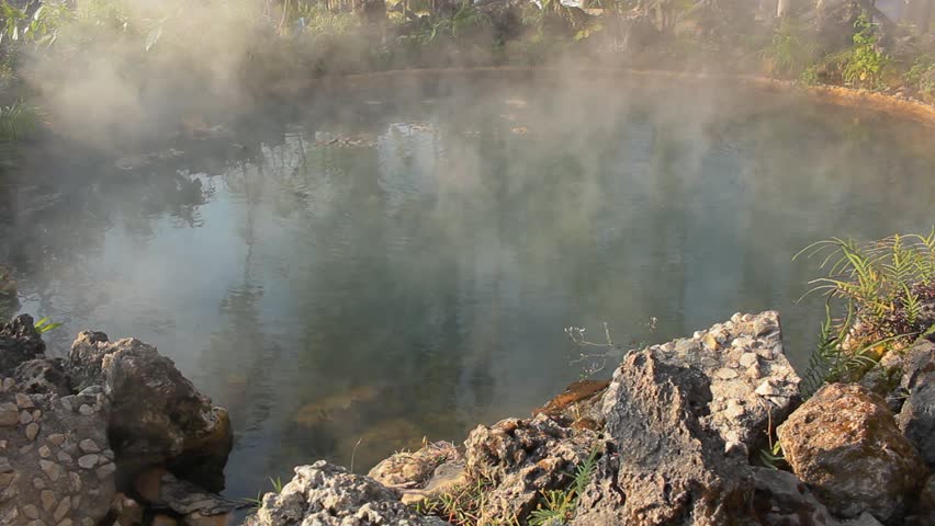 Video stock a tema Smoke from Natural Hot Springs (100% royalty free ...