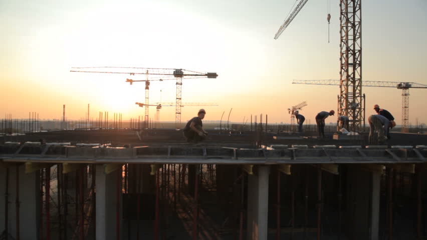 Moscow,russia 2014:industry Construction and Development. Stock Footage ...