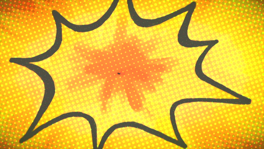 Comic Book Explosion Animation. Seamless Stock Footage Video (100% ...