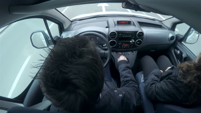 Stock video of above head view of driving car | 8479405 | Shutterstock