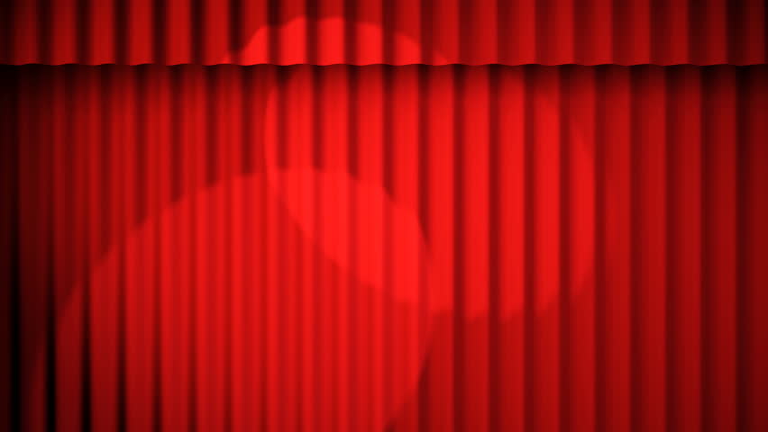 Red Curtains Animation with Lights Stock Footage Video (100% Royalty ...