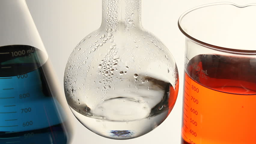 Boiling Flask with Beaker and Stock Footage Video (100% Royalty-free ...