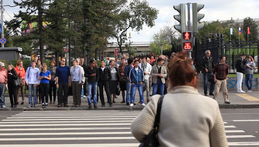 Moscow, Russia - 2012: Crowd Stock Footage Video (100% Royalty-free ...