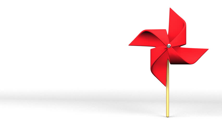 Red Pinwheel On White Background. Stock Footage Video 9685778 ...