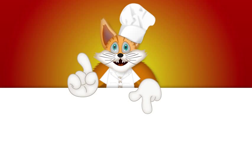Funny Cartoon Fox Cook Cooking Chef Restaurant Stock Footage Video ...